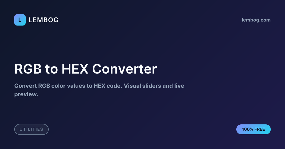 RGB to HEX Converter | Lembog